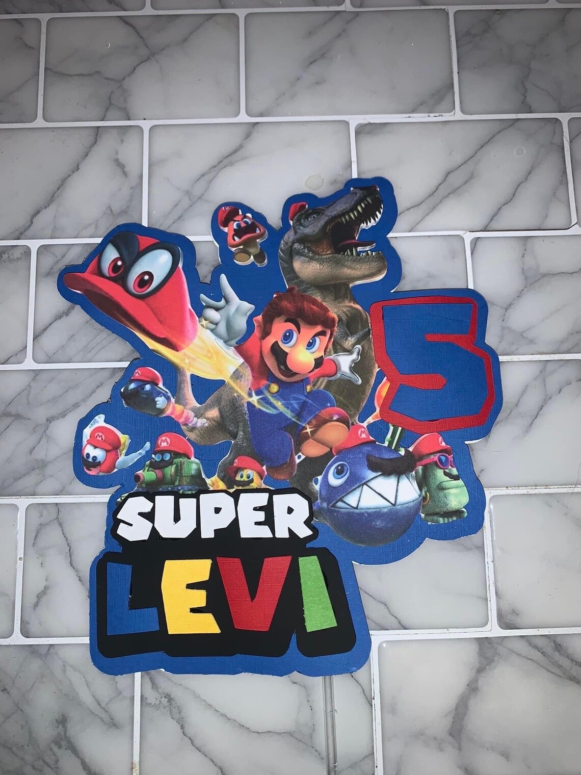 Personalized Mario Odyssey Cake Topper - Etsy