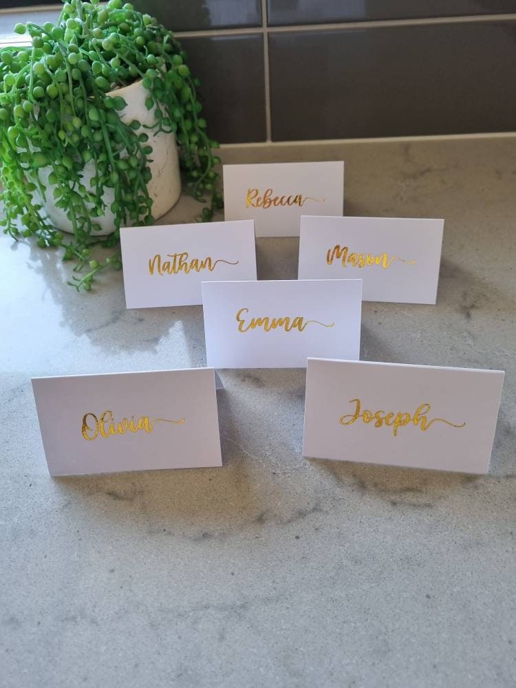 Wedding and Event Placecards Personalised, Minimalist Wedding, White ...