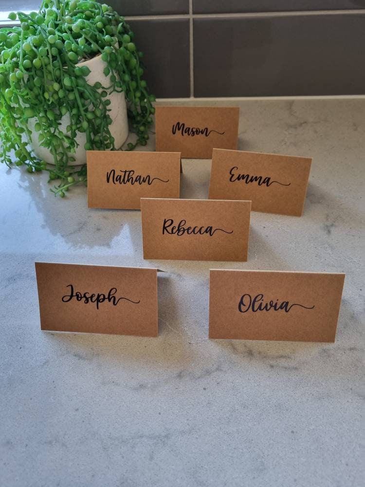 Wedding and Event Placecards Personalised, Minimalist Wedding, White ...