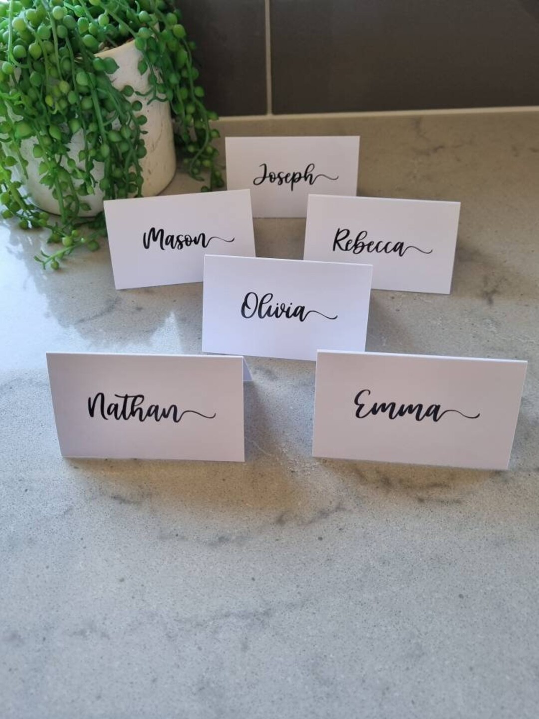 Wedding and Event Placecards Personalised, Minimalist Wedding, White ...