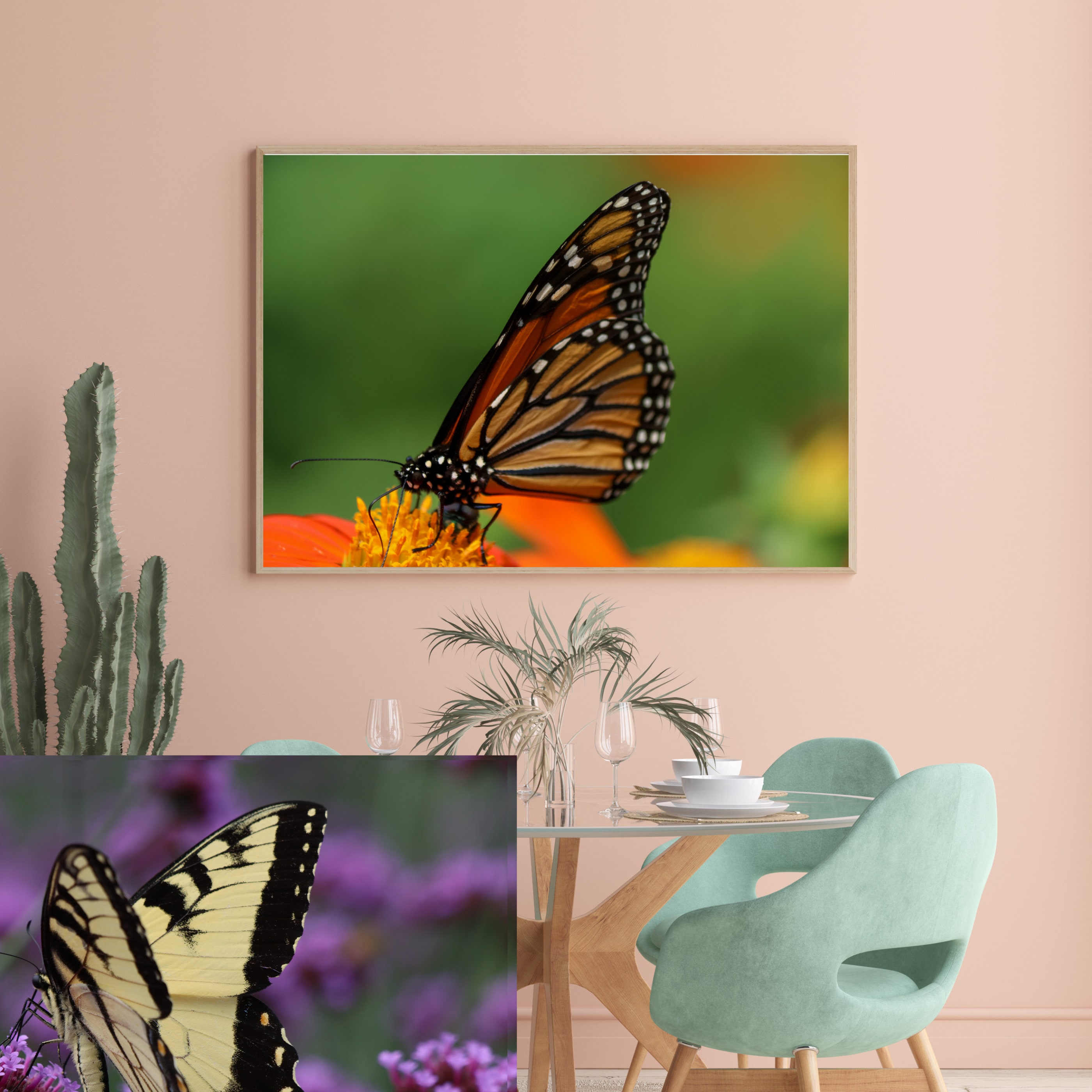 Monarch Butterfly Wall Art Print, Large Butterfly Poster, Butterfly ...
