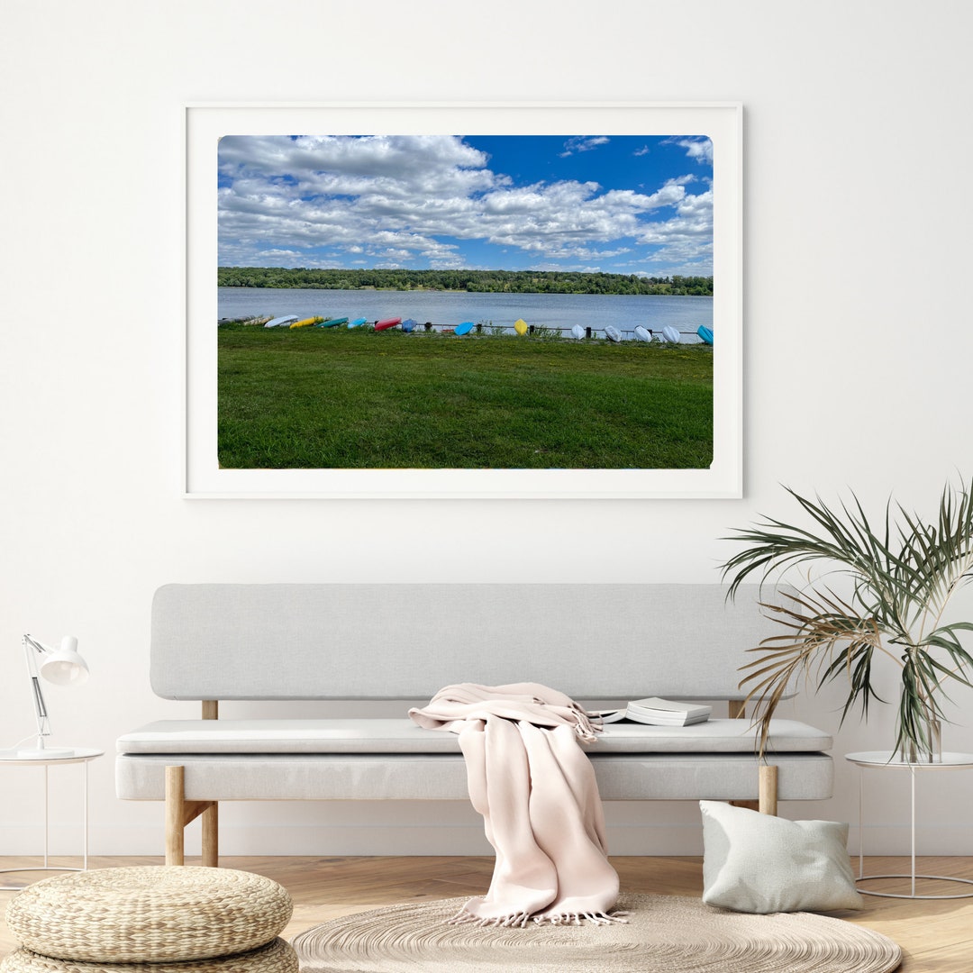 Canoe Wall Art Print for Lake House Decor Nature Photography Summer ...
