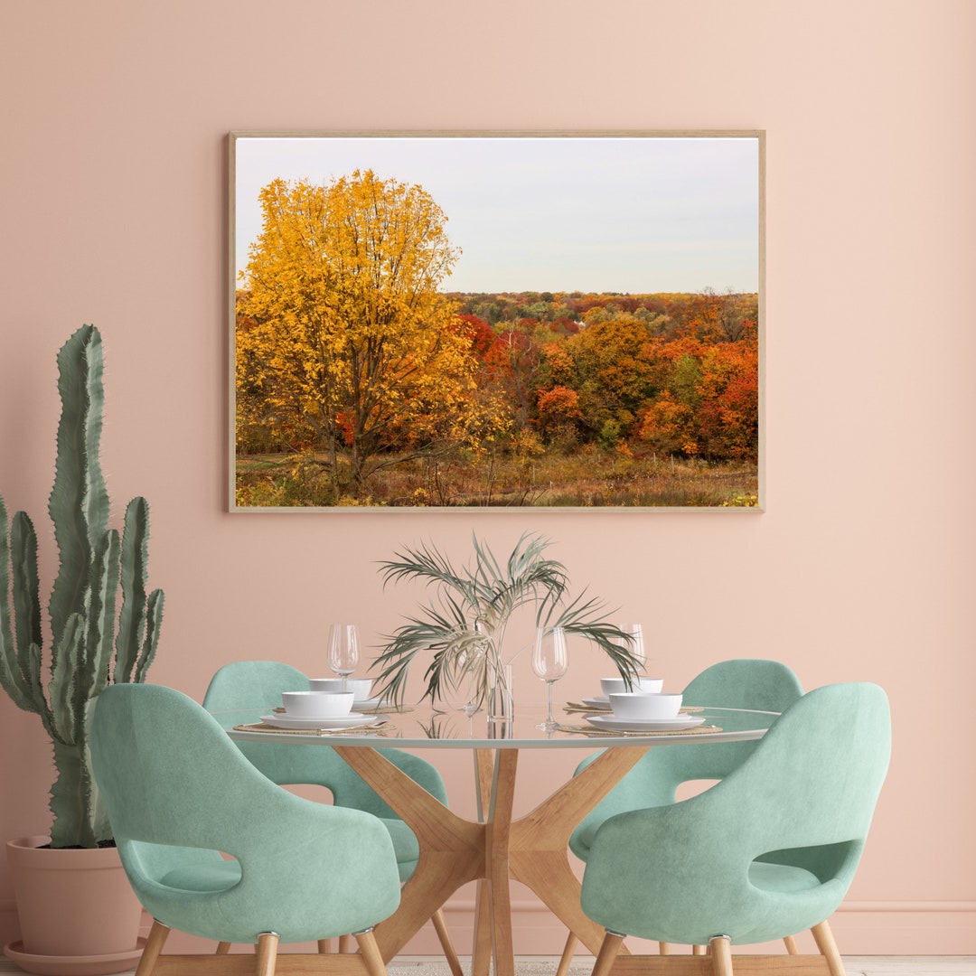 Autumn Trees Wall Art Print Fall Forest Decor Printable Autumn ...