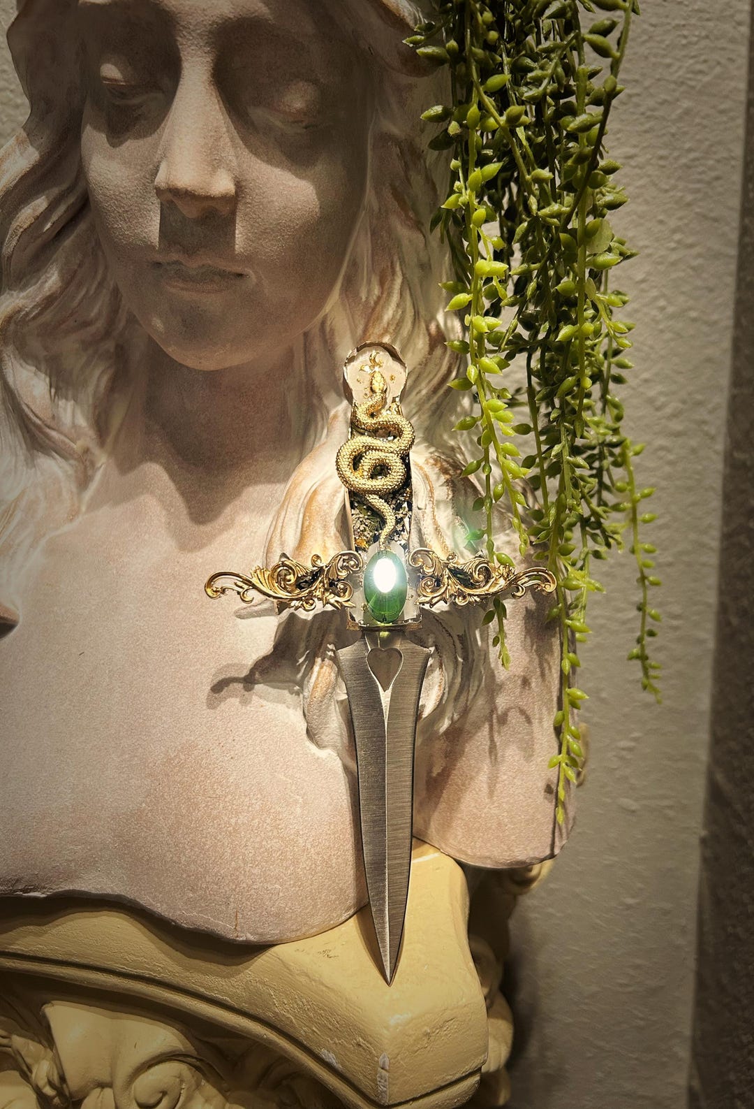 Floral Dagger With Gold Accents! - Etsy
