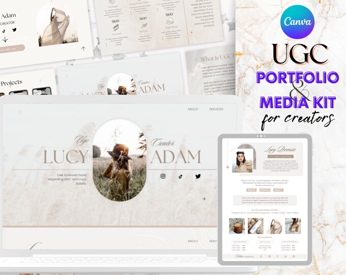 UGC Creator Portfolio Template User Generated Content Media Kit UGC ...