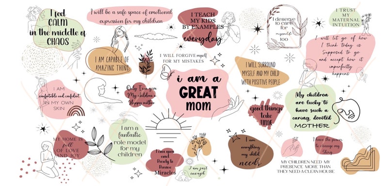 Unique Mom Affirmation Glass Can 18 Oz Sublimated Mom Iced Etsy