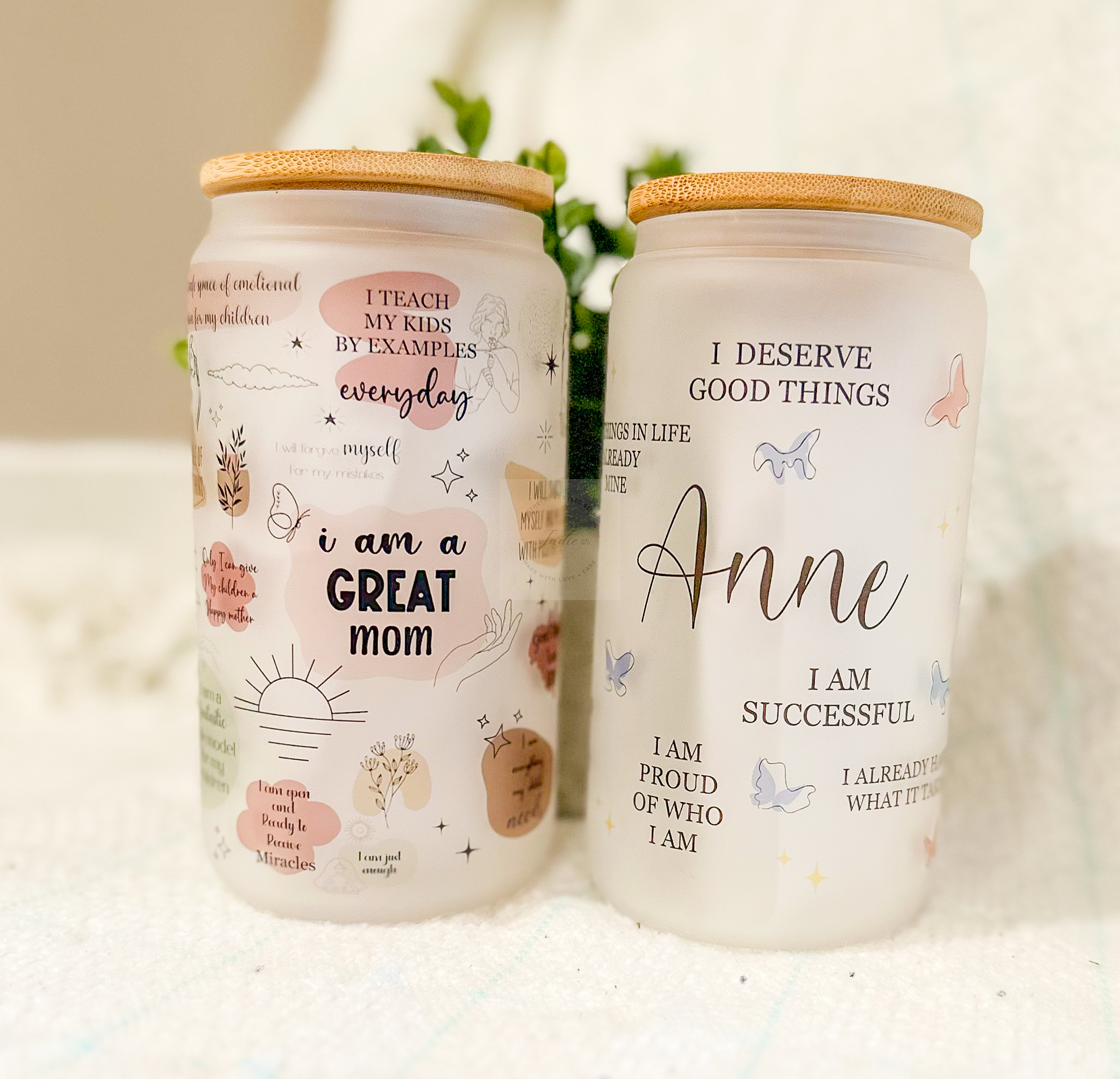 Unique Mom Affirmation Glass Can 18 OZ Sublimated Mom Iced - Etsy