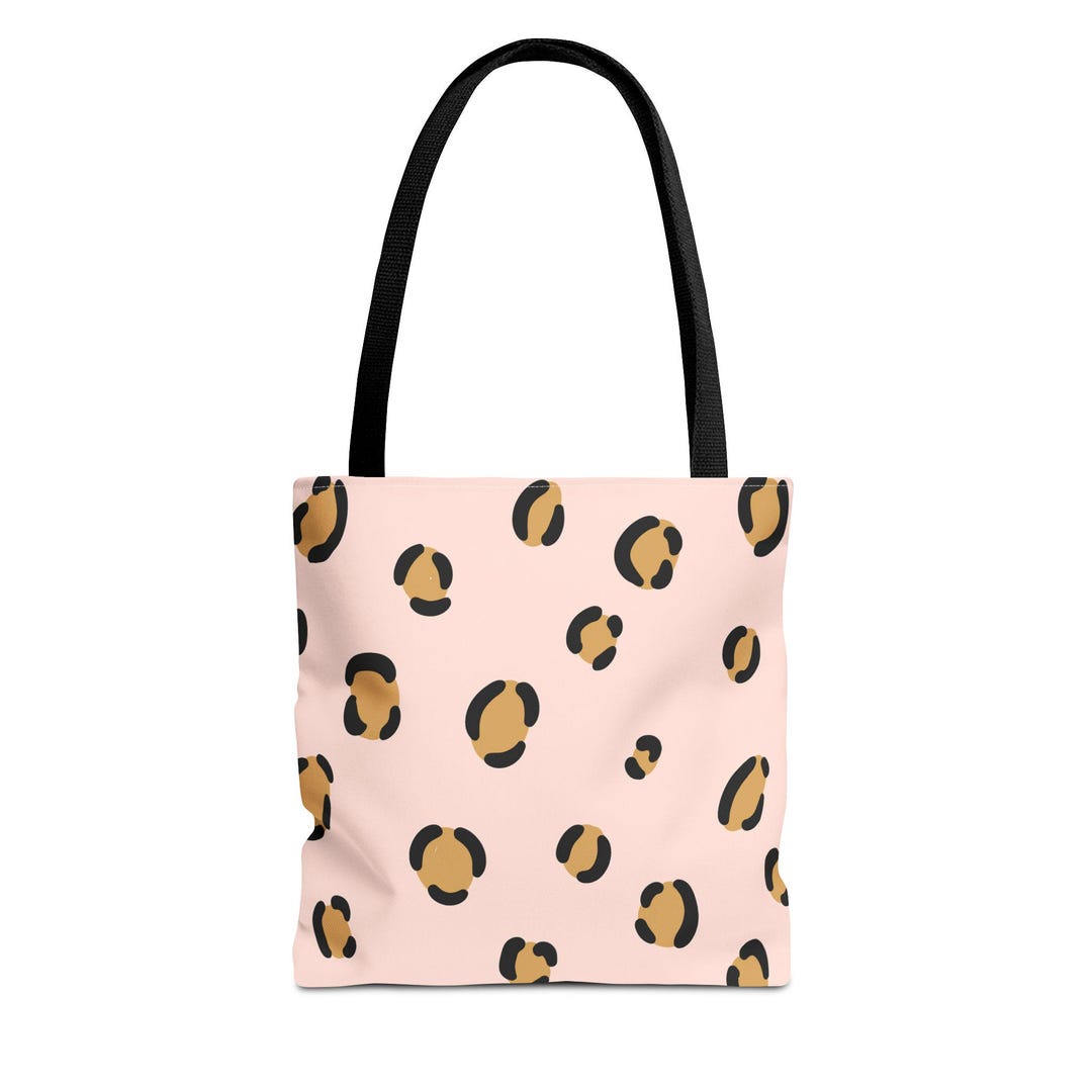 Pink Leopard Print Tote Bag | Animal Print Pattern - Etsy