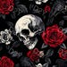 A Dramatic Seamless Gothic Pattern Depicting Detailed Illustrations of ...