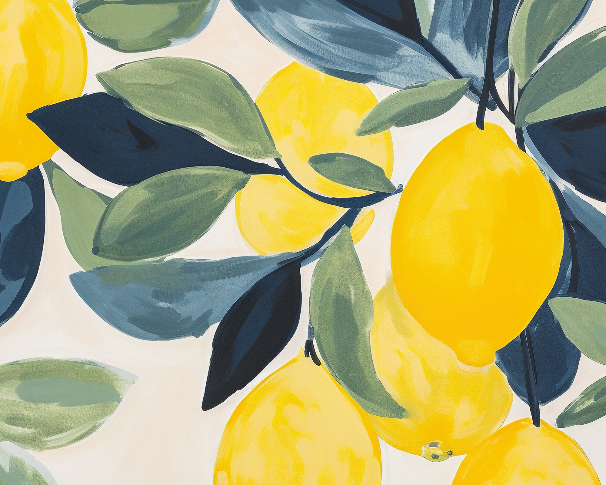 Lemons Printable Wall Art, Set of 3, Lemons Print, Botanical Wall Art ...