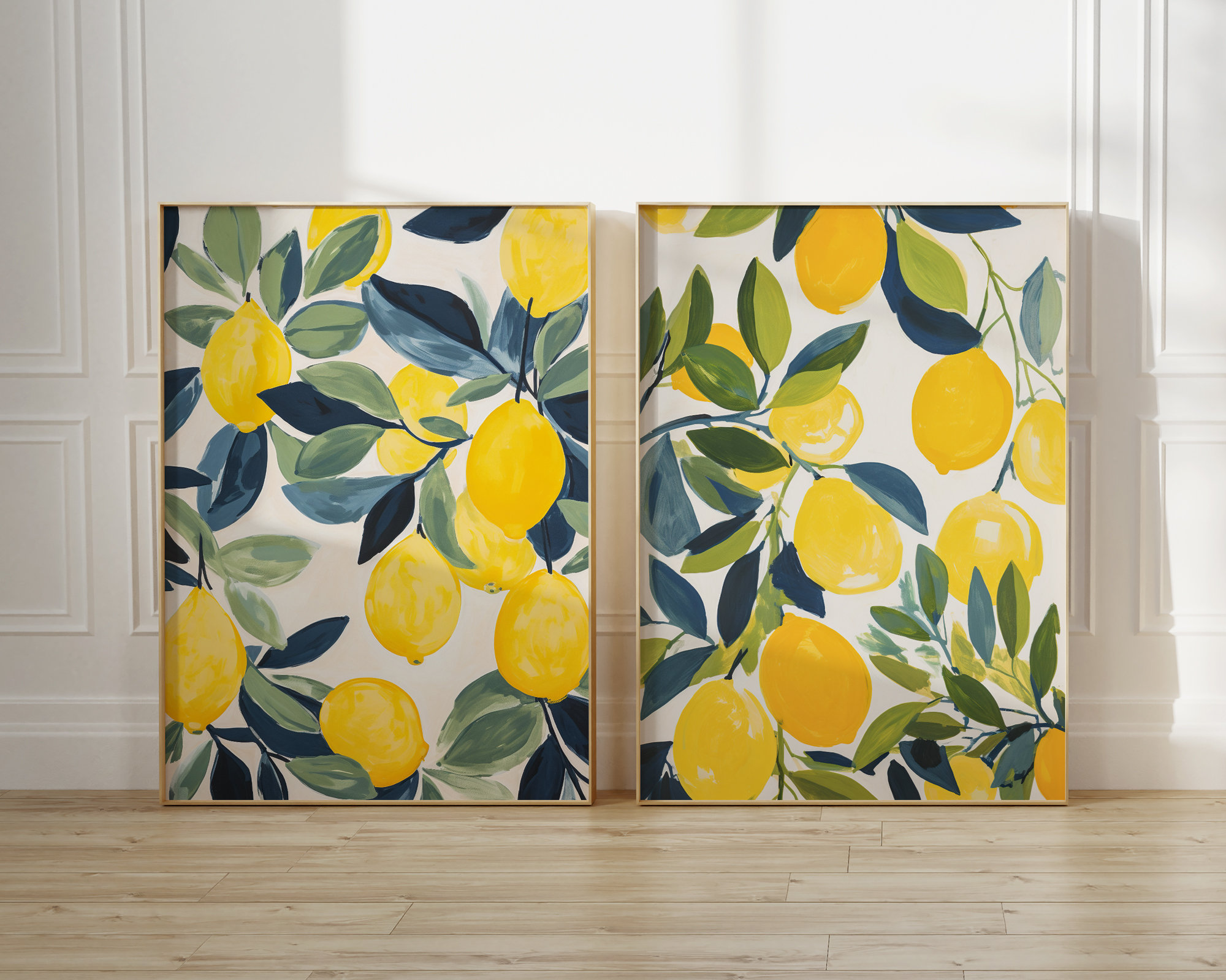 Lemons Printable Wall Art, Set of 3, Lemons Print, Botanical Wall Art ...