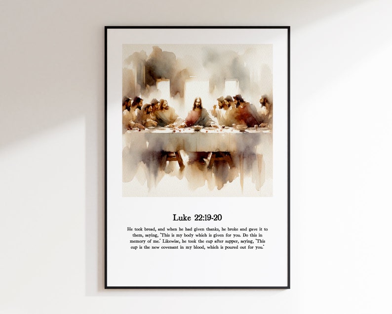 The Last Supper Wall Art, Printable Wall Art, Jesus Wall Art, Christian ...