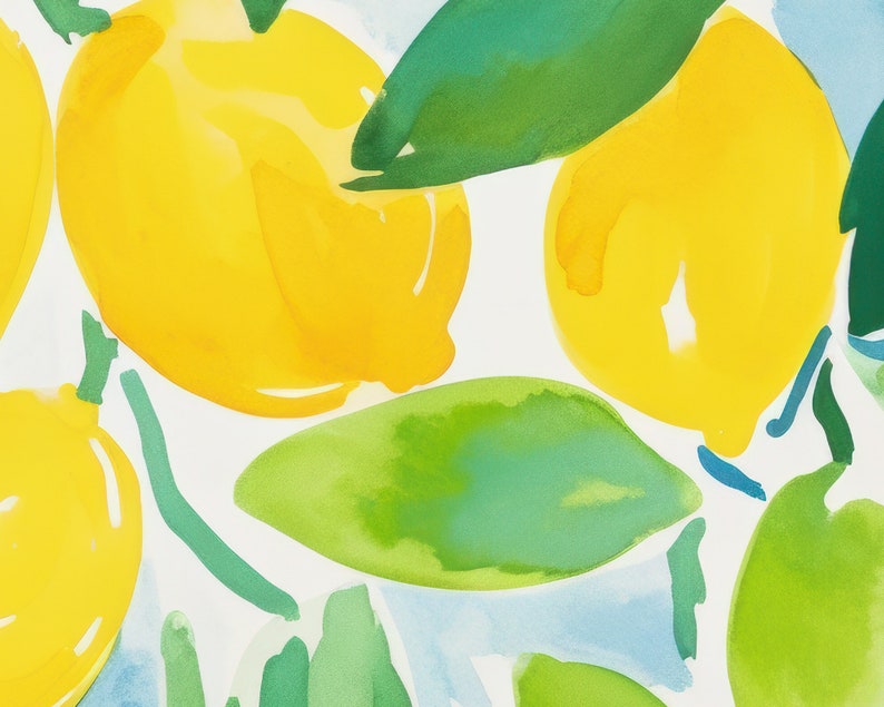 Lemons Printable Wall Art, Set of 3, Lemons Print, Botanical Wall Art ...