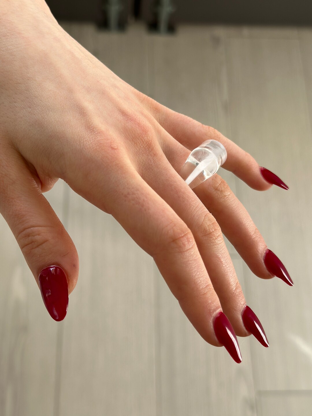 Statement Ring, Rings for Women, Rings for Men, Clear Rings, Plastic ...