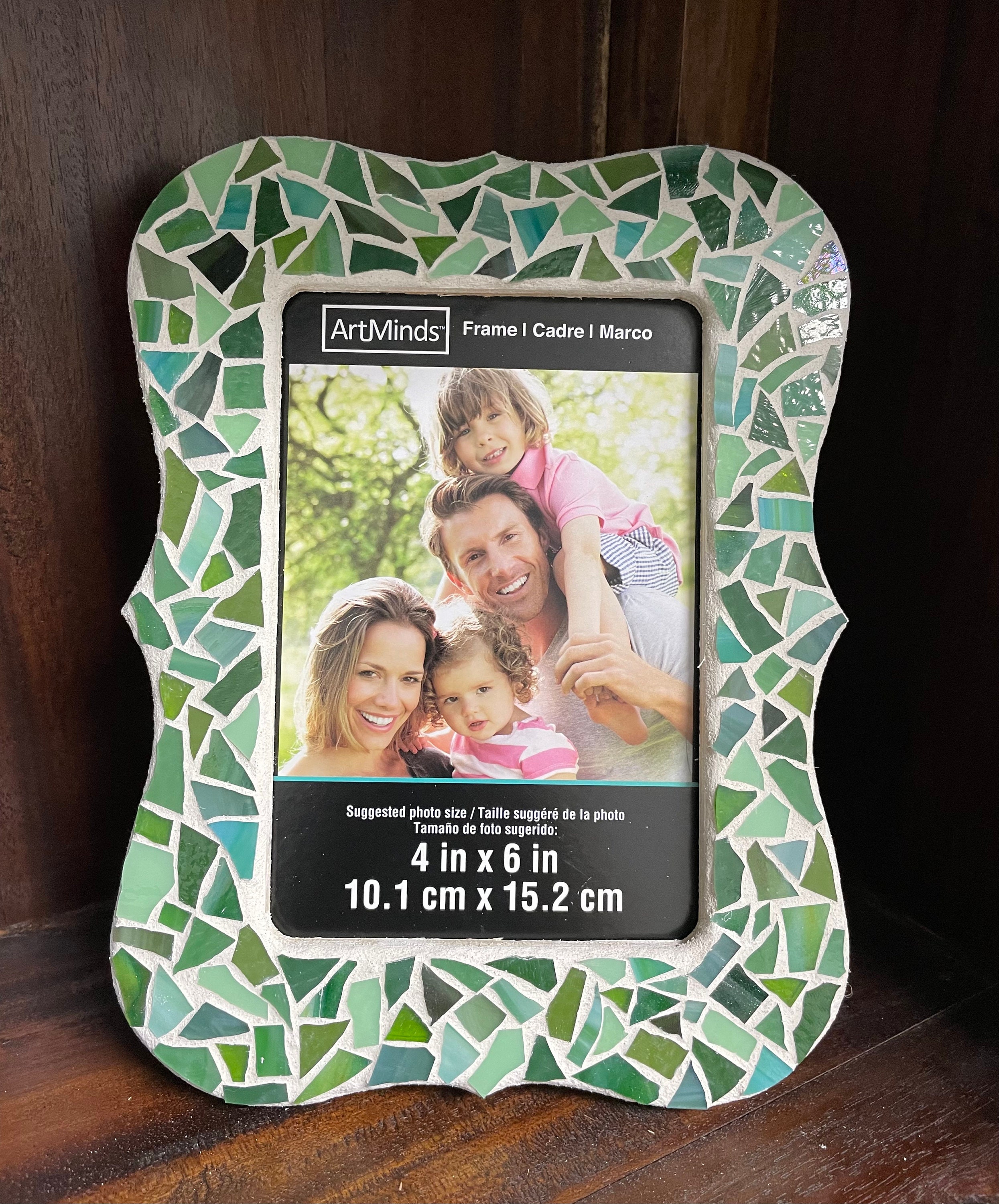 Green Glass Mosaicked Rectangular Photo Frame 6.5"x8.25"x0.5" - Etsy
