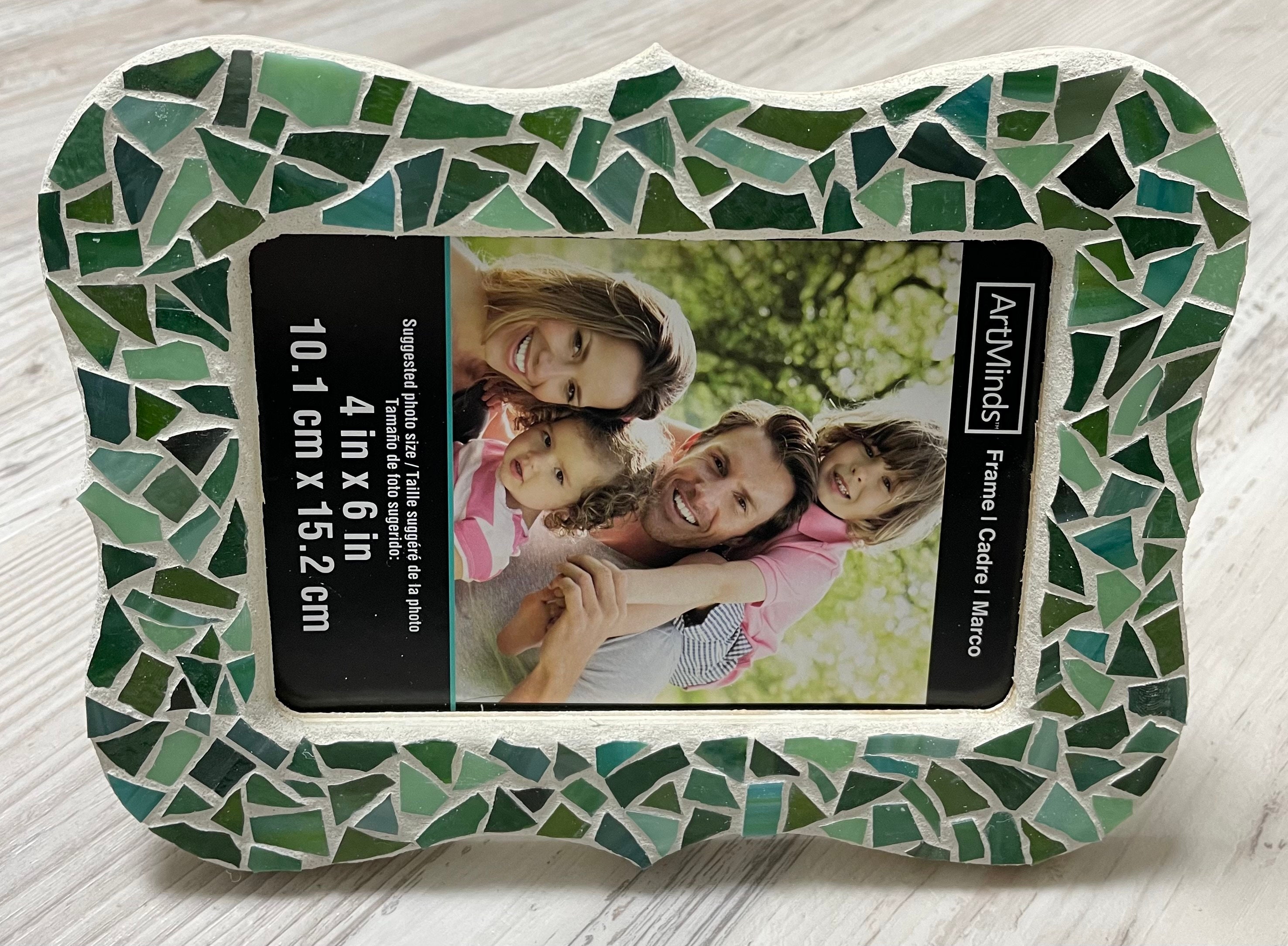 Green Glass Mosaicked Rectangular Photo Frame 6.5x8.25x0.5 - Etsy