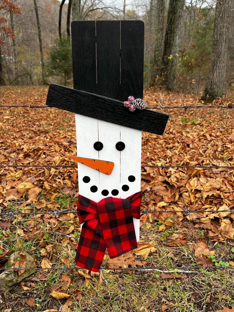 Handmade Wooden Snowman, Porch Decor, Porch Leaner, Christmas Snowman ...