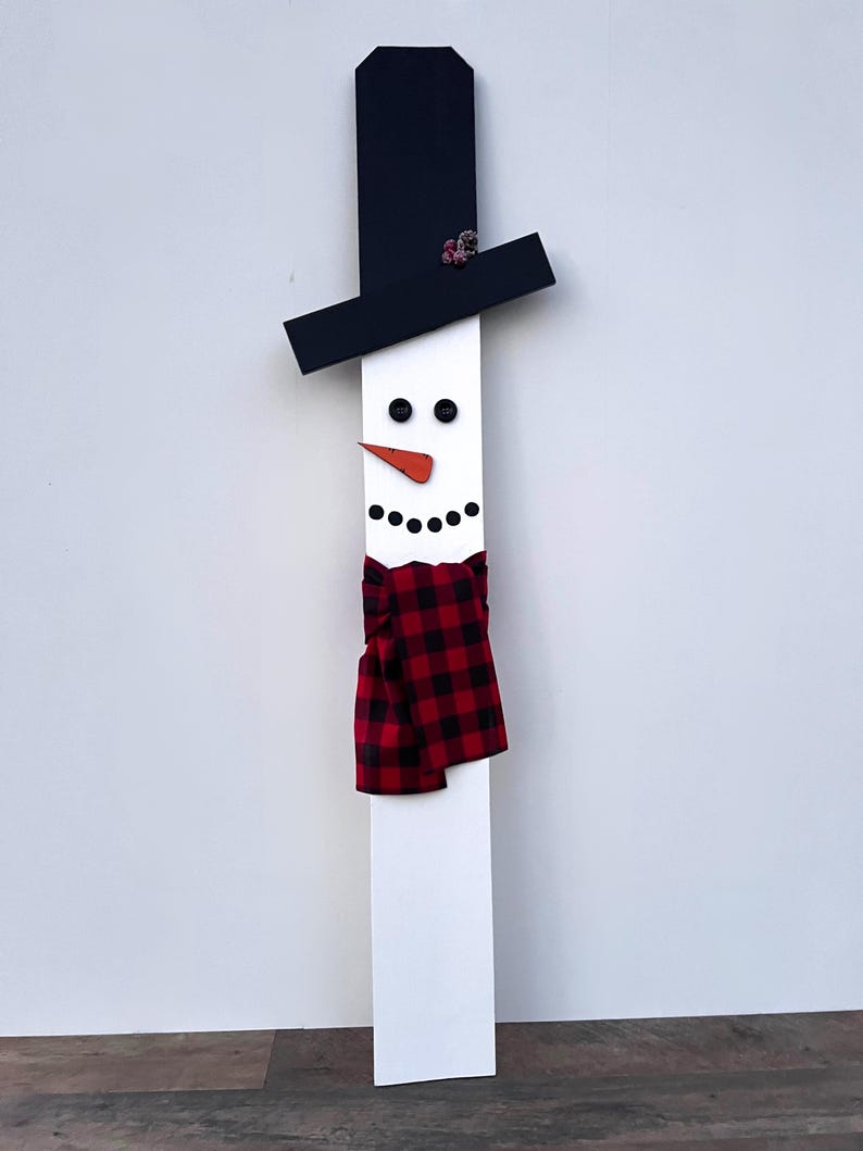 Handmade Wooden Snowman, Porch Leaner, Christmas Snowman, Christmas ...