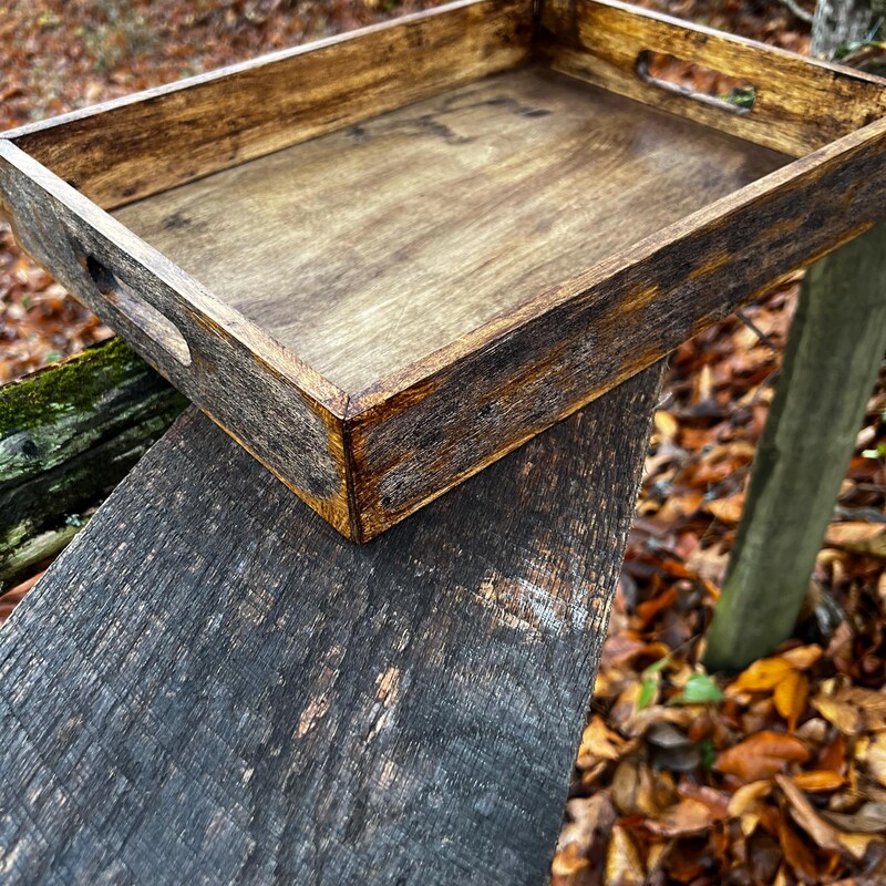 Rustic Wood Tray - Etsy