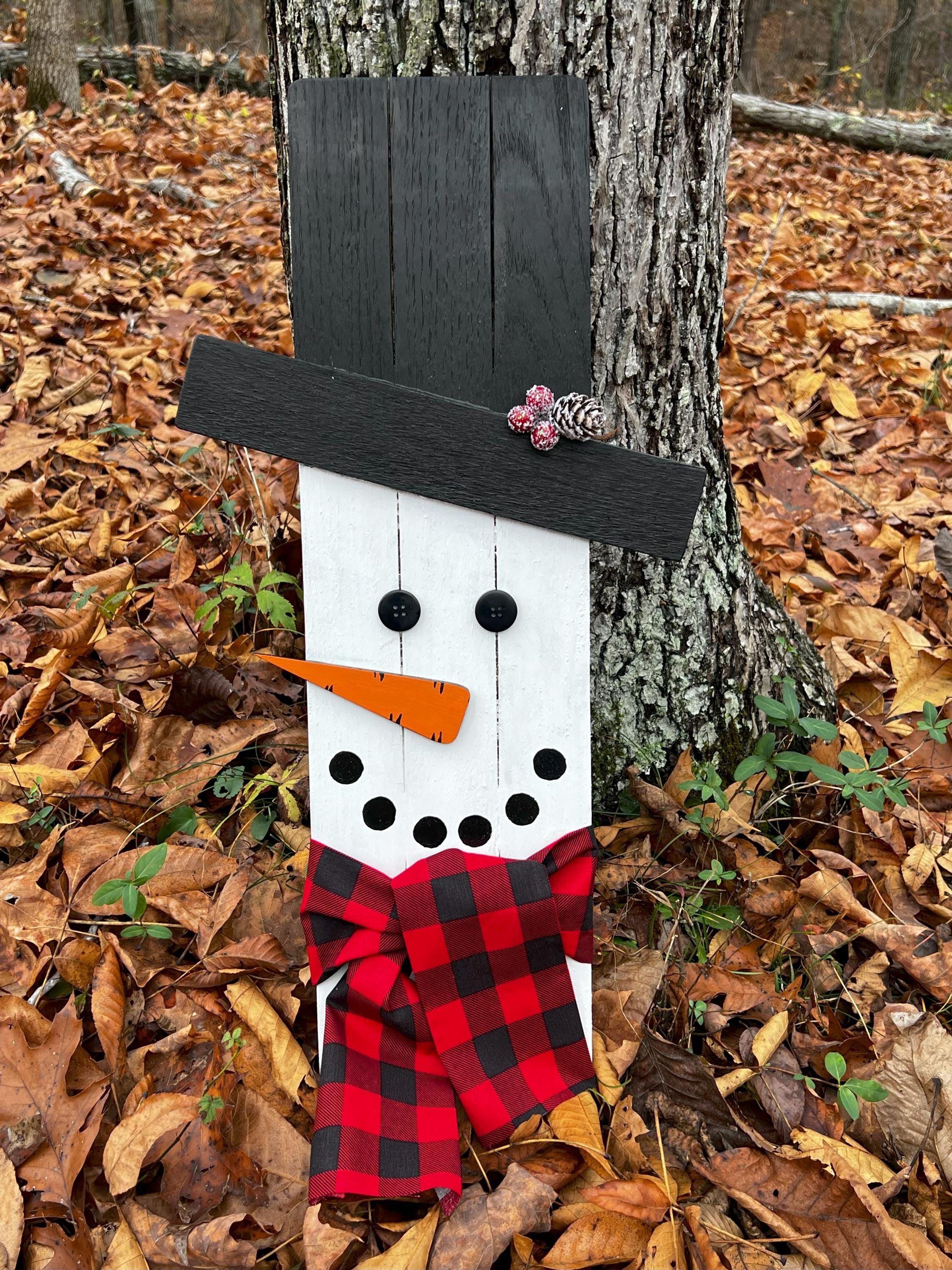 Handmade Wooden Snowman, Porch Decor, Porch Leaner, Christmas Snowman ...