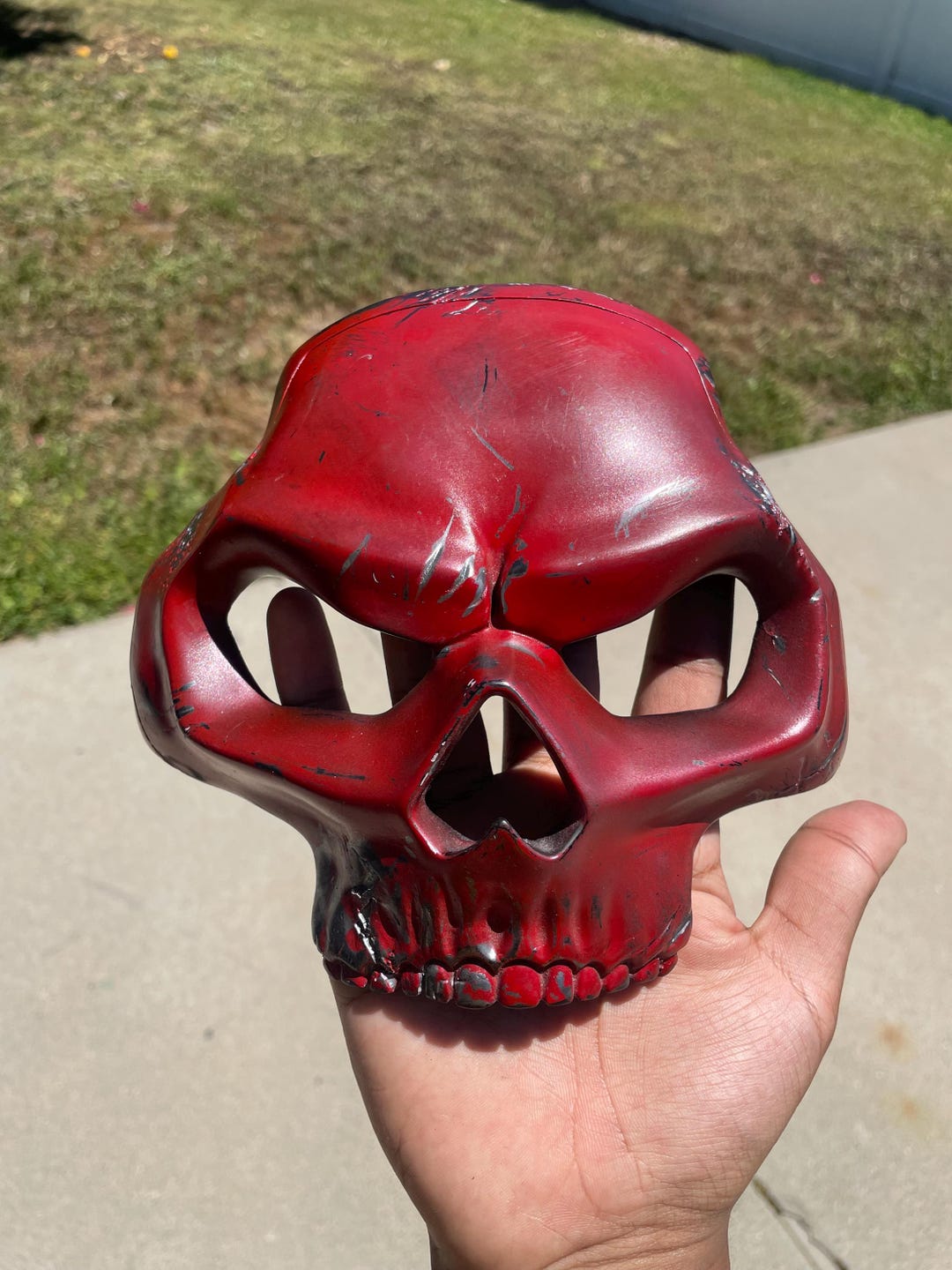 Wearable Soap Skull Mask – Call of Duty Replica Prop – Red Battle-worn ...