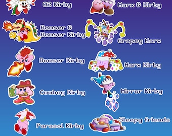 Kirby and Friends Stickers - Etsy