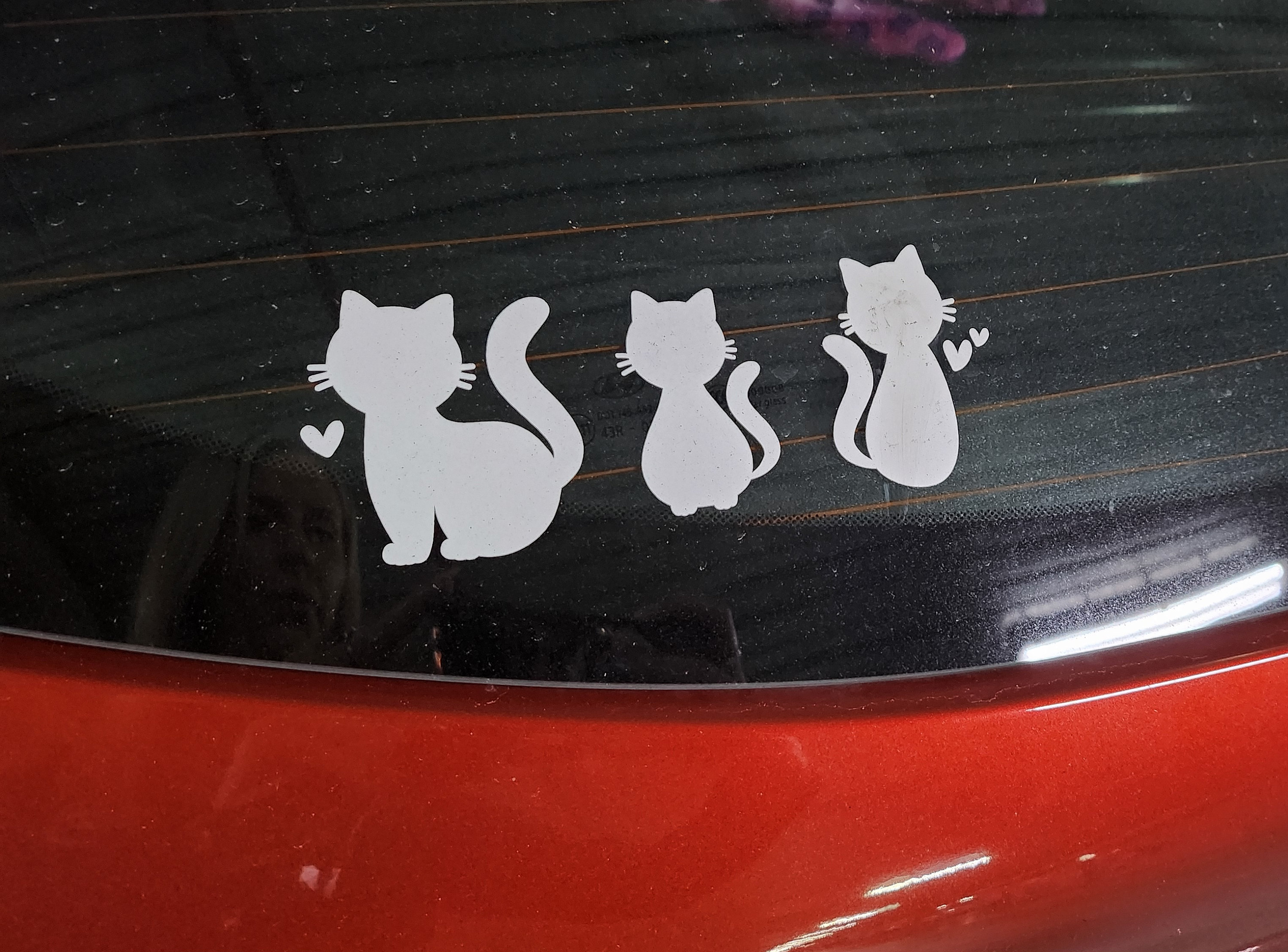 3 Cats Car Decal Cat Family Car Sticker More Colours Available. - Etsy ...