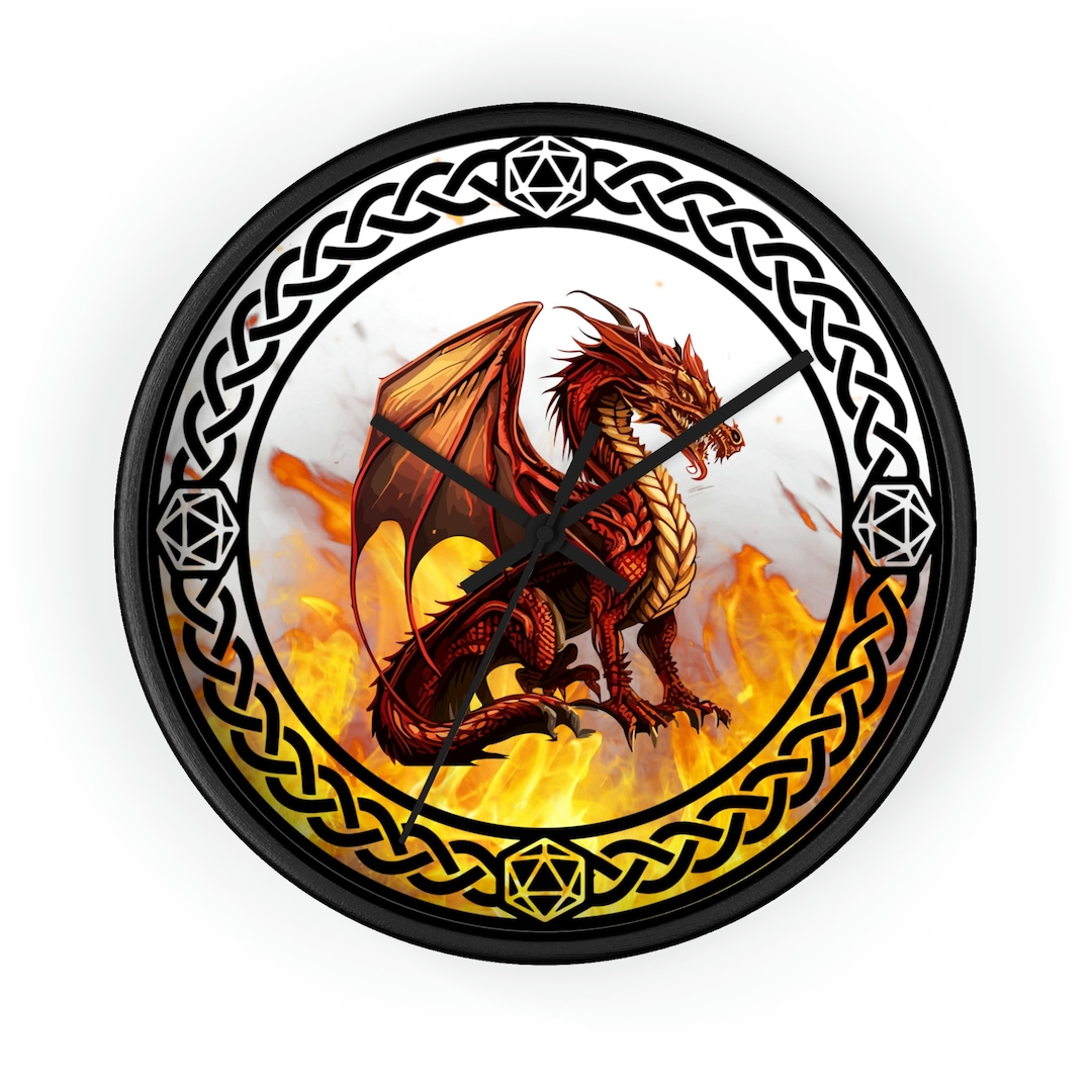 Dnd Dragon Clock for Fantasy Dragon Gift Role Playing Game Dnd Fans of ...