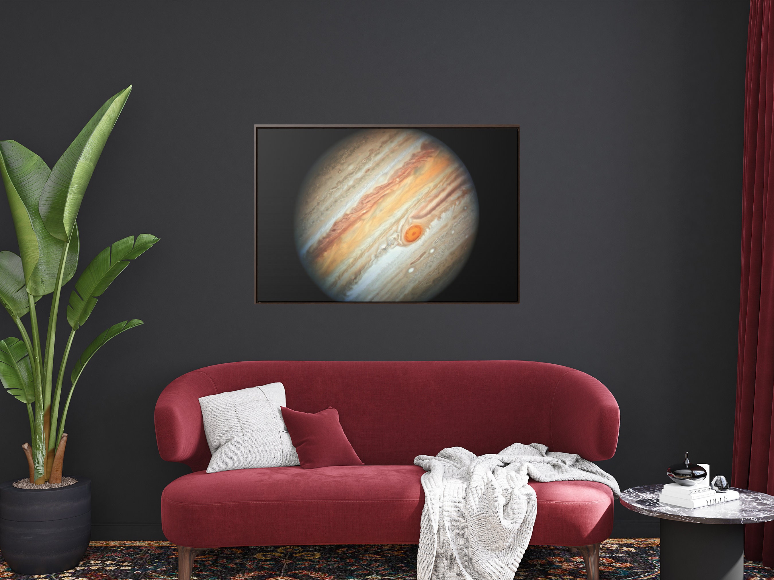 Planet Jupiter Canvas, Ready to Hang Wall Art for Space Themed Decor ...