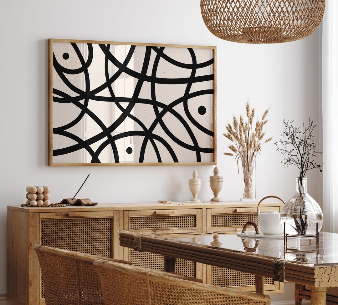 Horizontal Abstract Wall Art Minimalist Abstract Print - Etsy