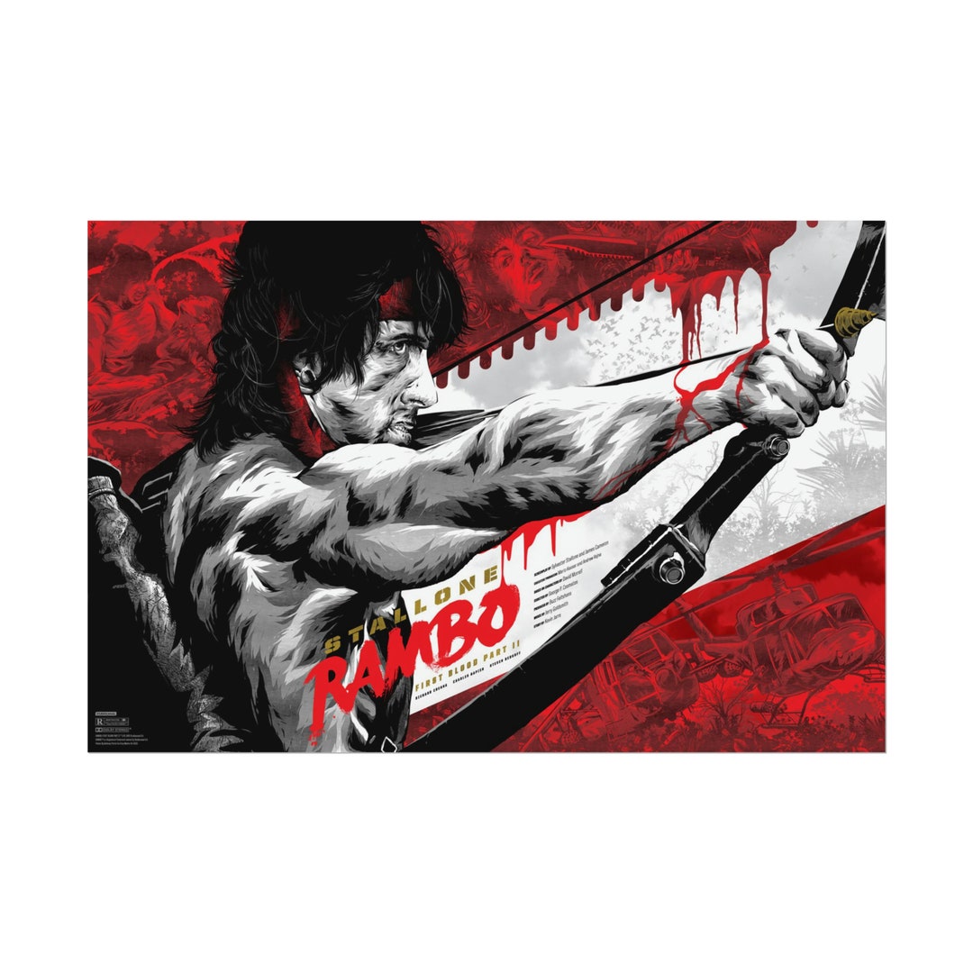 RAMBO Hand Drawn Movie Artwork Rambo Movie Print Rambo - Etsy