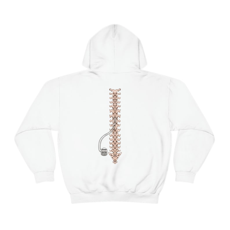 Spinal Cord Stimulator Much Less Pain Unisex Heavy Blend Hooded ...