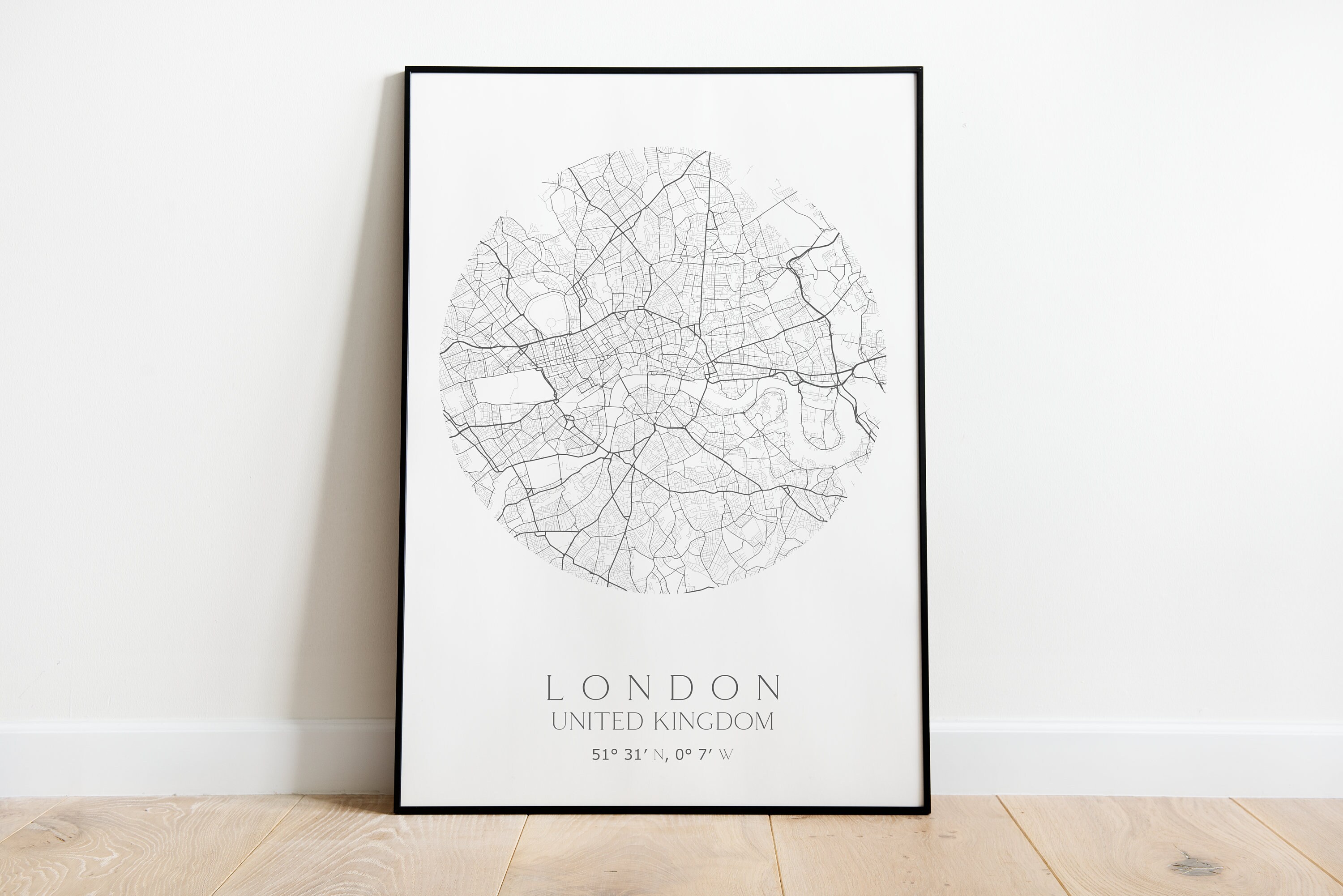 London Map Poster London Printable Map London Coordinate Poster UK ...