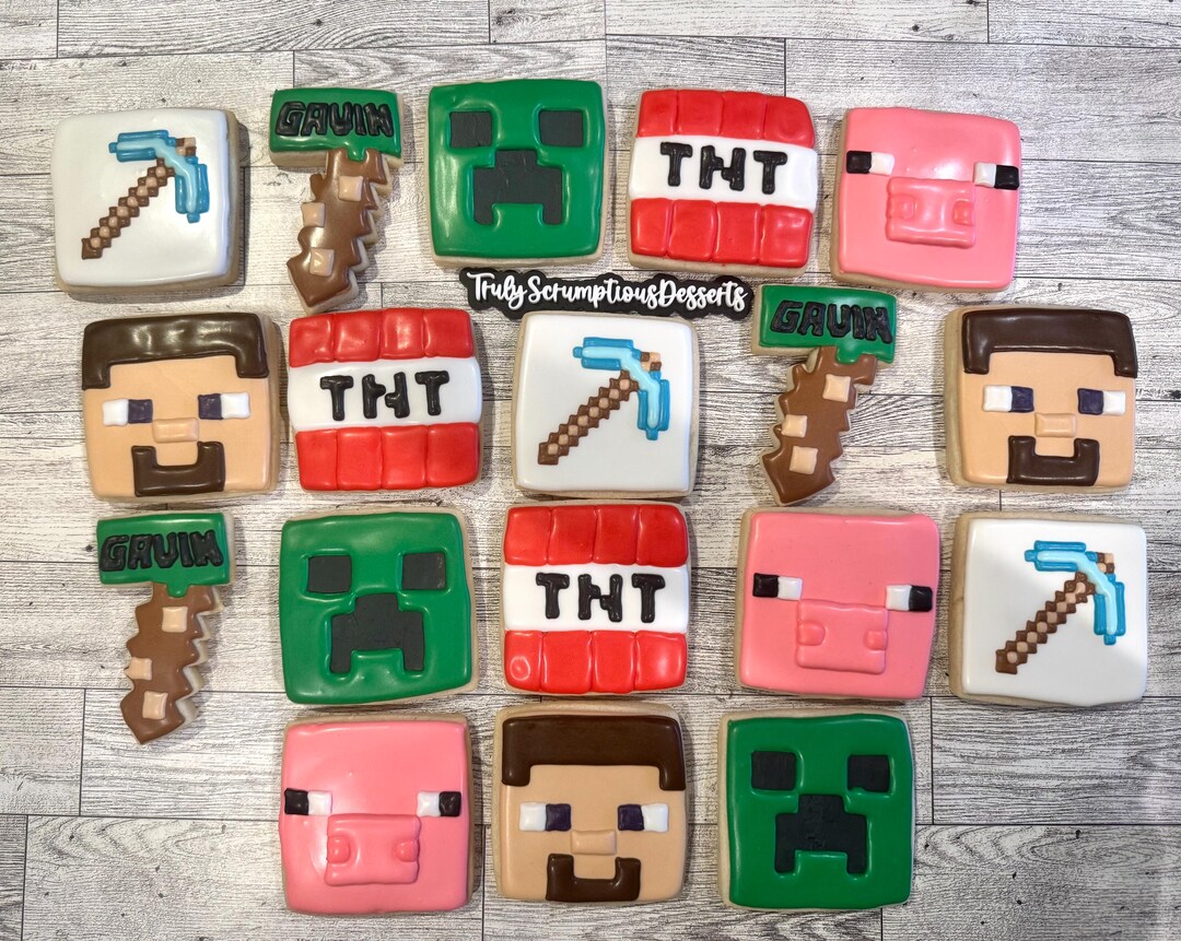 Block Character Sugar Cookies - Etsy
