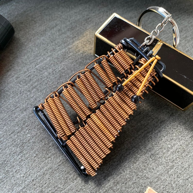 Marimba Wire Art Instrument Keychain - Etsy