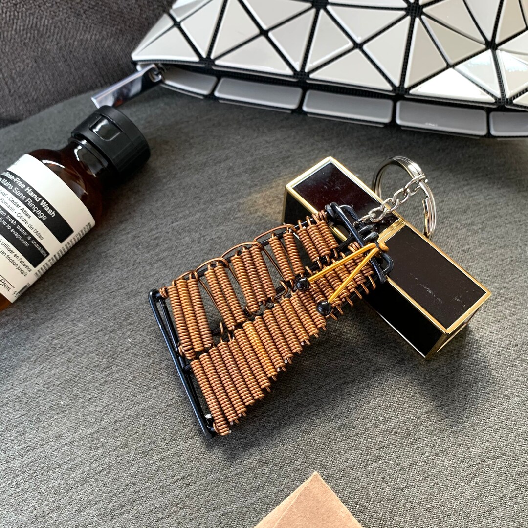 Marimba Wire Art Instrument Keychain - Etsy