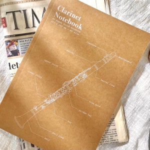 Clarinet - Ruled Kraft Notebook - Etsy
