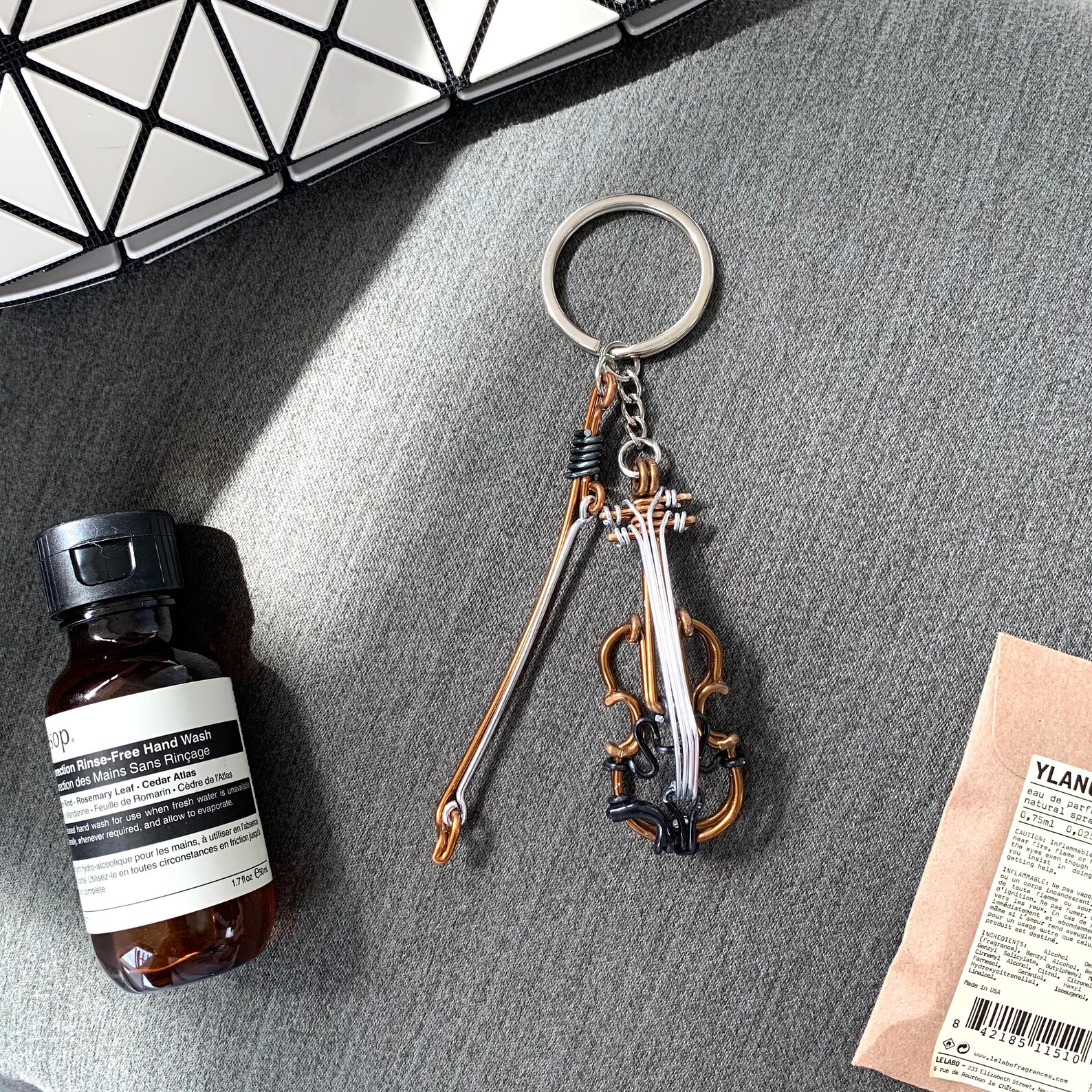 Violin Wire Art Instrument Keychain - Etsy