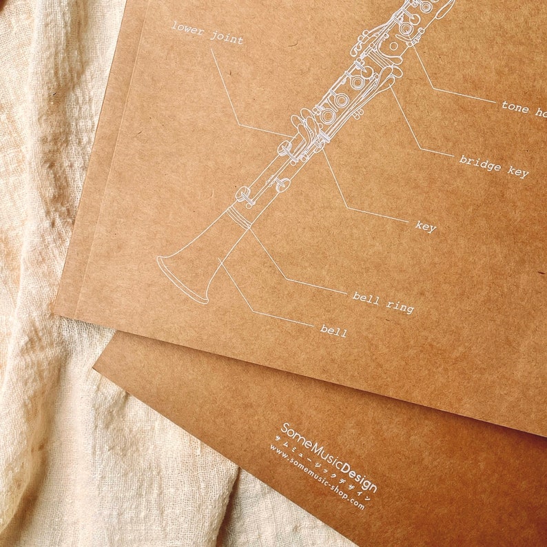 Clarinet - Ruled Kraft Notebook - Etsy