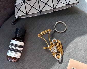 Tuba Wire Art Instrument Keychain - Etsy