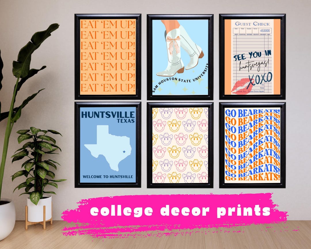 SHSU Bearkats Wall Art Set: Huntsville TX Prints (digital Download ...