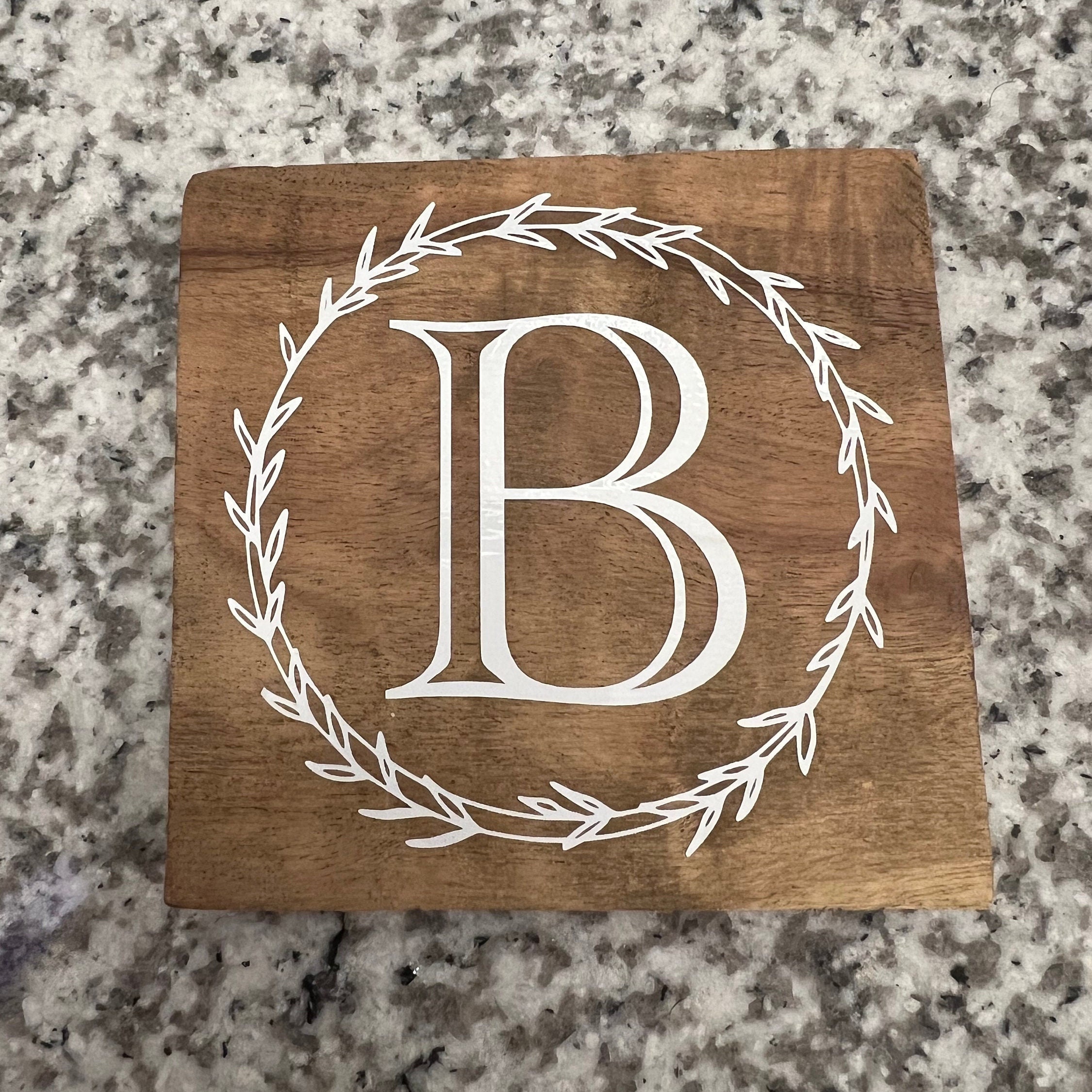 Custom Initial Wood Coasters | Housewarming Gift | Realtor Gift ...