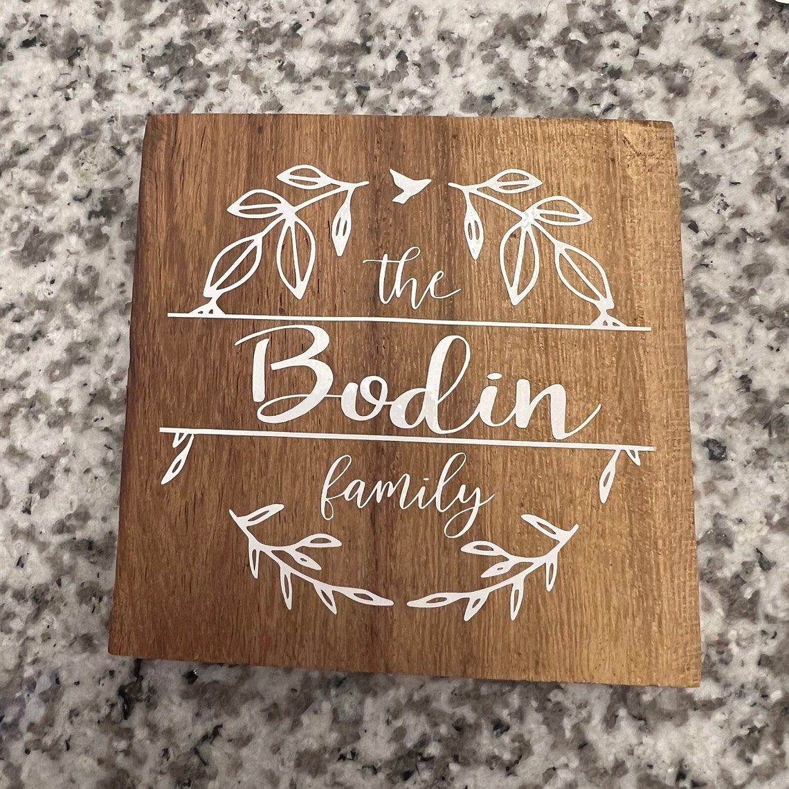 Custom Initial Wood Coasters | Housewarming Gift | Realtor Gift ...