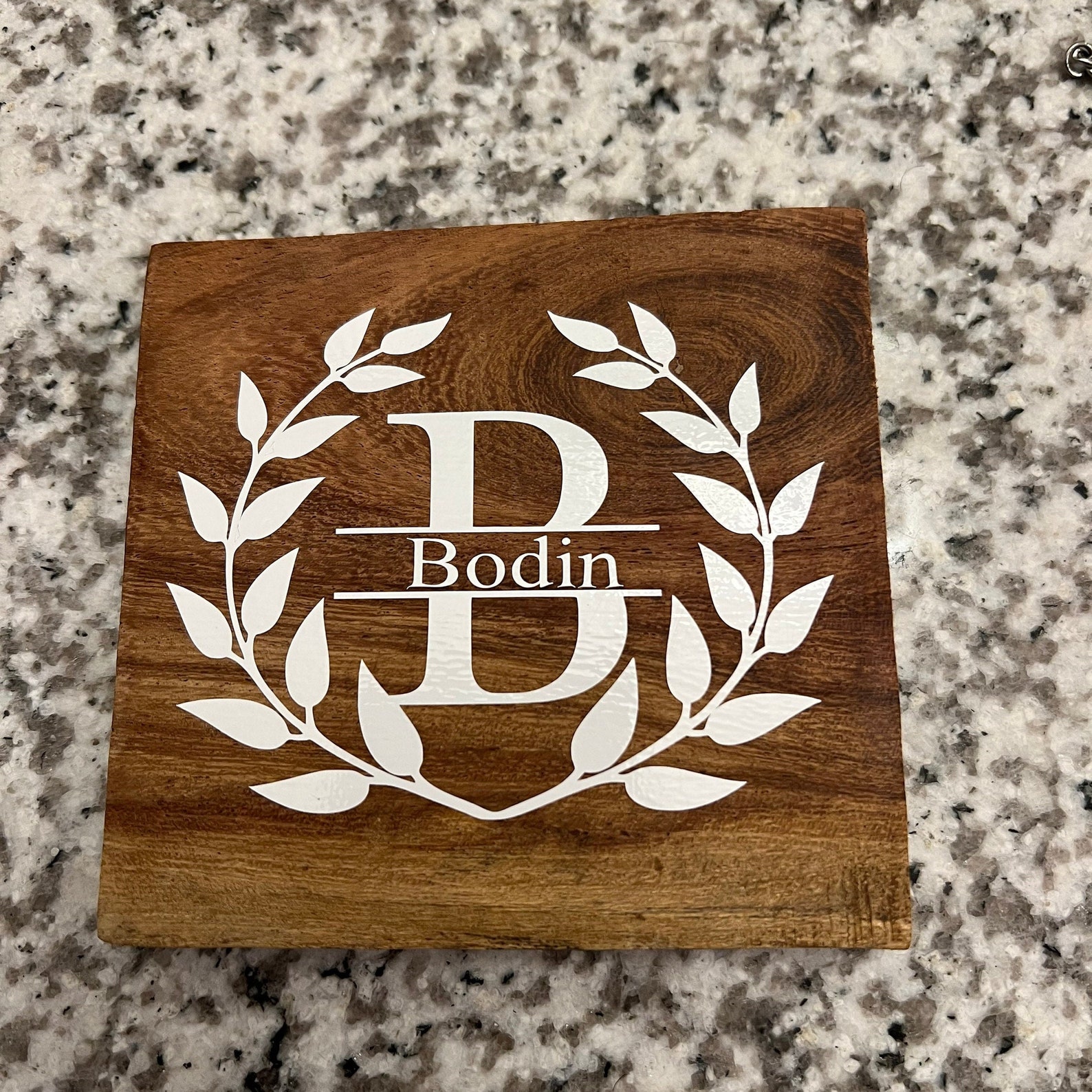 Custom Initial Wood Coasters | Housewarming Gift | Realtor Gift ...