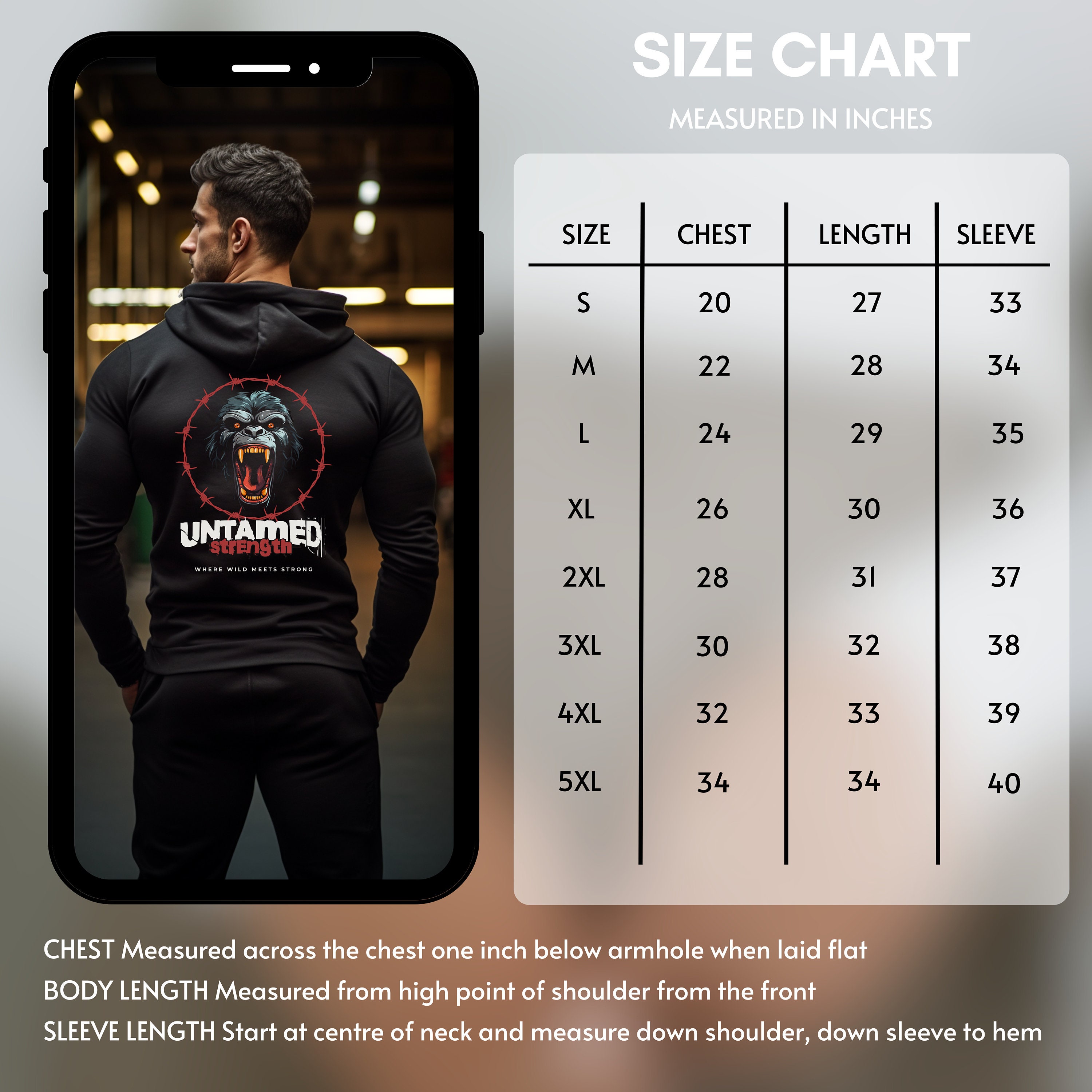 Untamed Strength Hoodie Where Wild Meets Strong Unique - Etsy