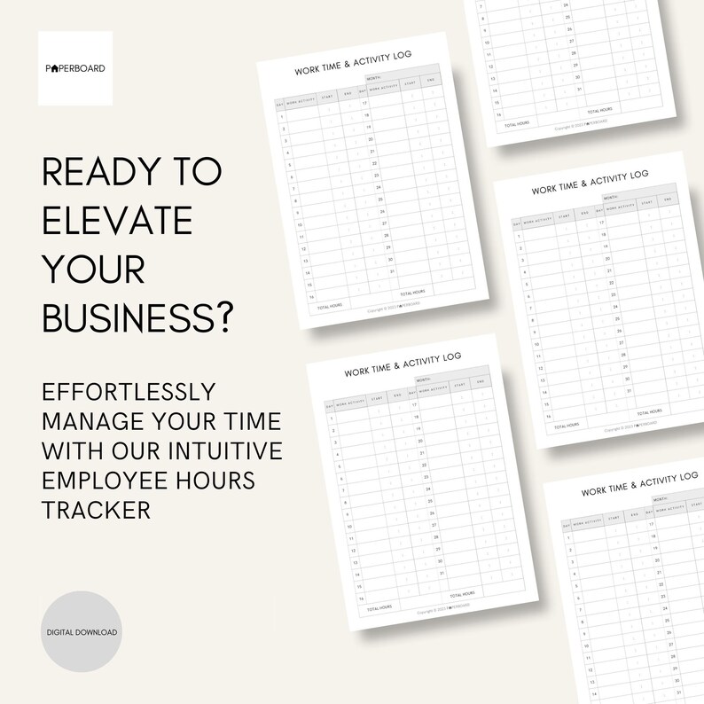 Employee Timesheet | Work Activity Log | Timer Tracker | Work Log ...