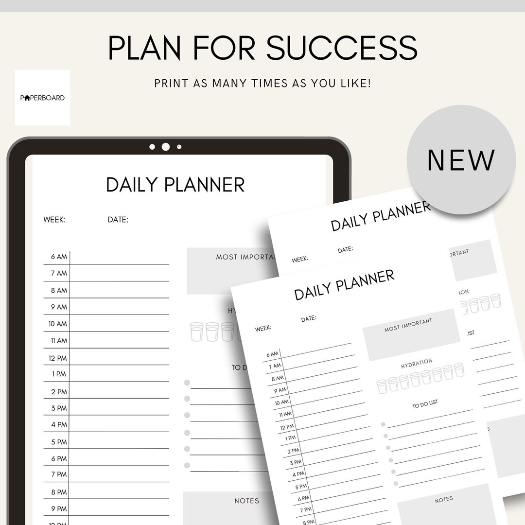 Daily Planner Printable | Daily Goal Planner | Minimalist Planner ...