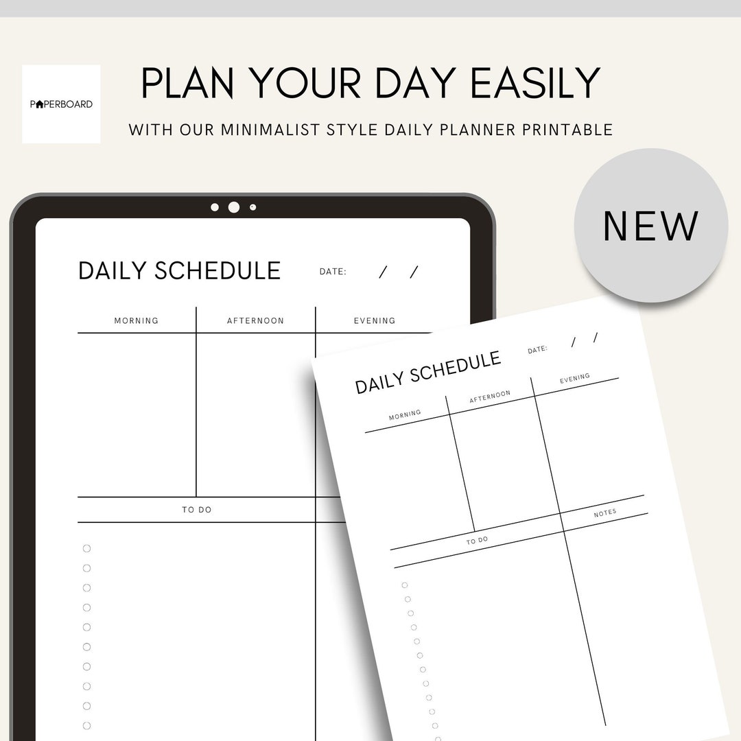 Work Schedule | Printable Daily Planner | Blank Planner | Editable ...