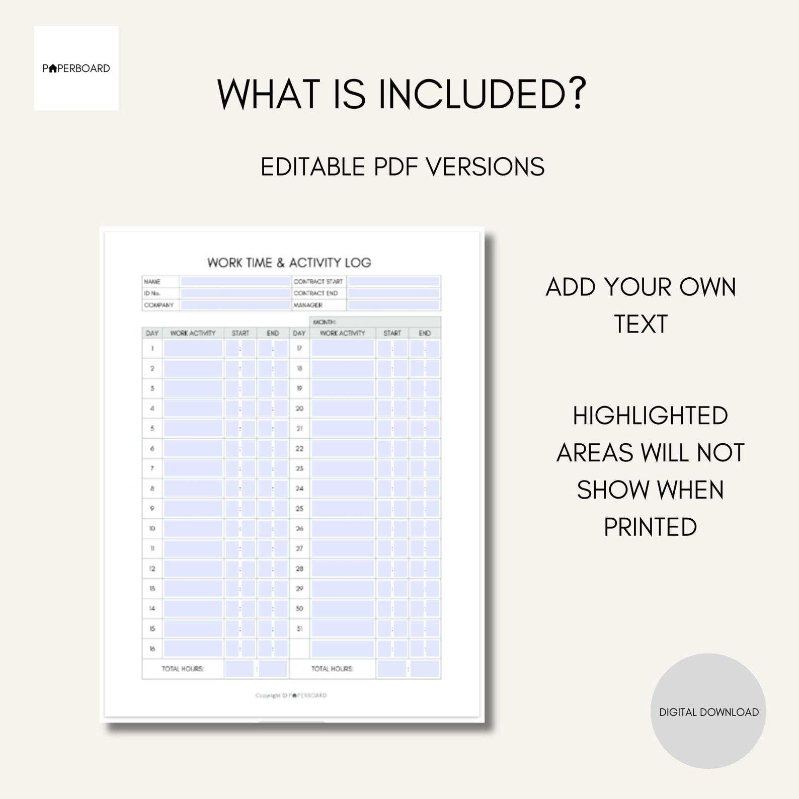 Employee Timesheet | Work Activity Log | Timer Tracker | Work Log ...