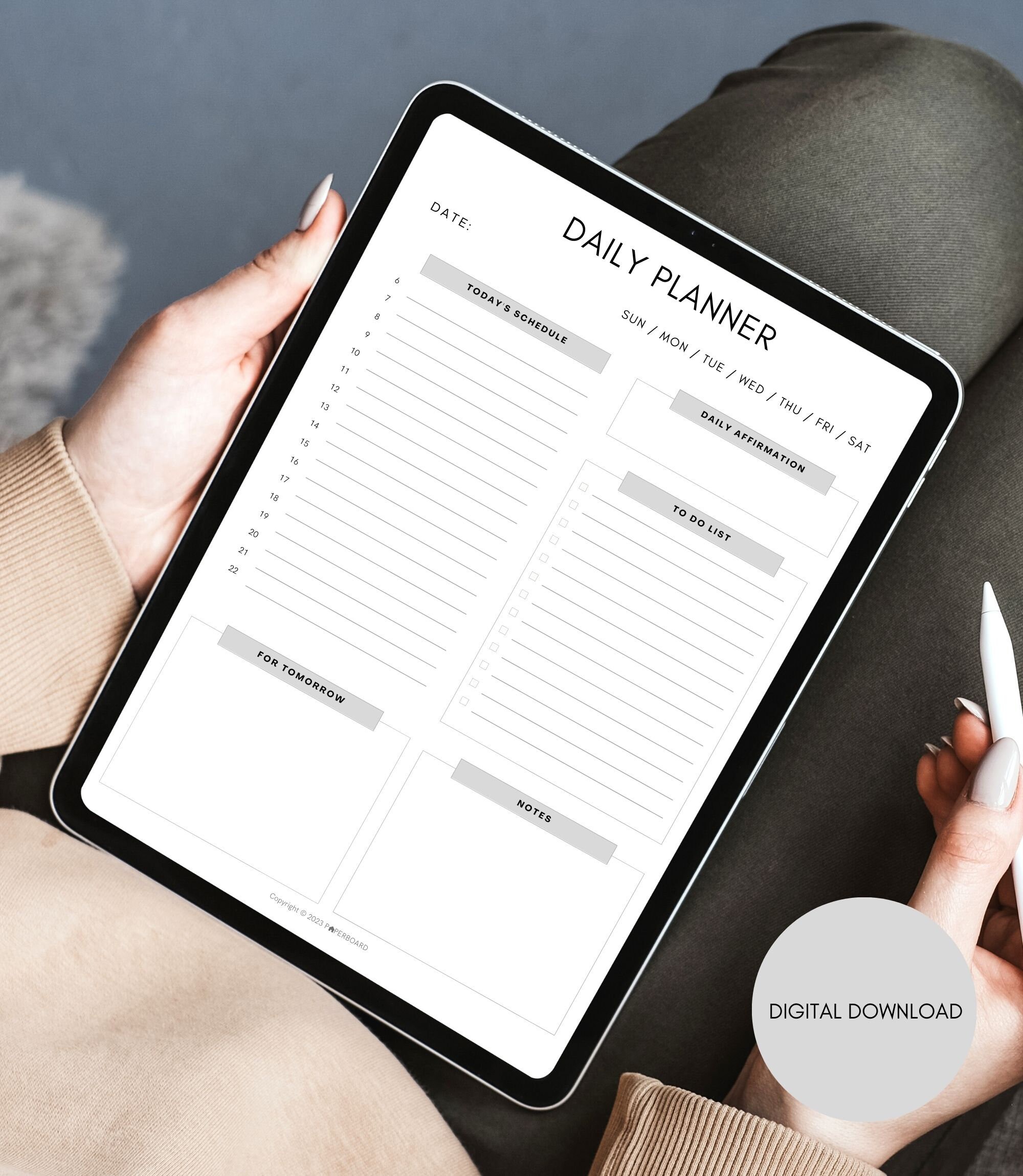 Minimalist Planner Printable Planner Daily Schedule - Etsy